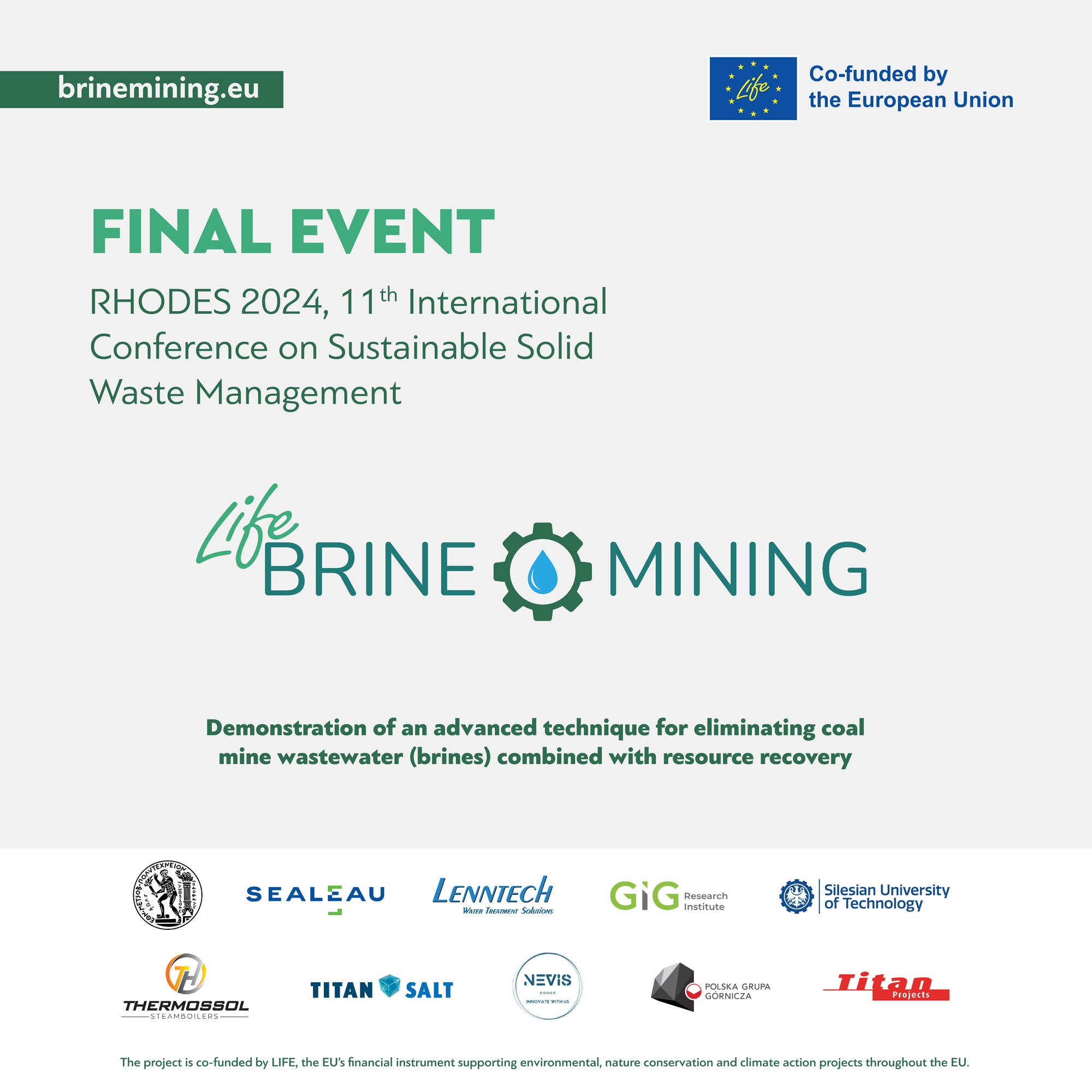 Final event of the LIFE BRINE-MINING project at Rhodes, Greece - Brine ...